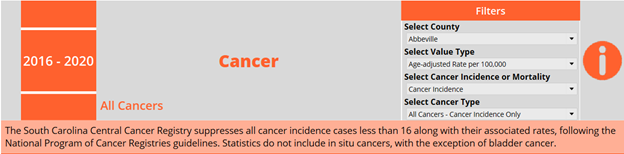Navigating the Cancer Dashboard | South Carolina Department of Public ...